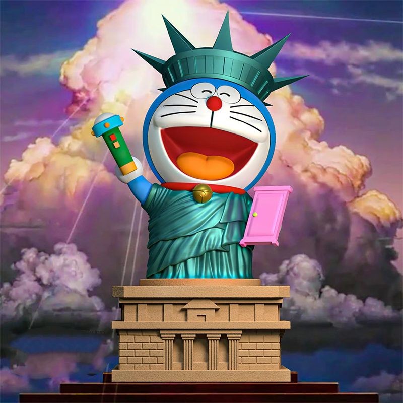 Doraemon cos Statue of Liberty Statue Figure Doraemon animat Doraemon ...
