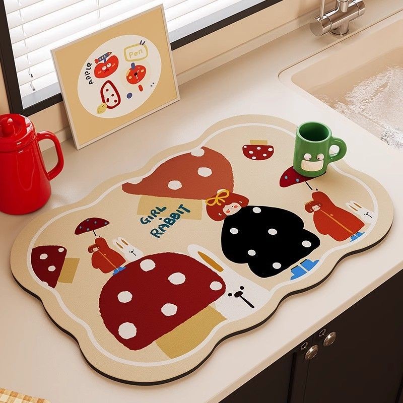 Diatom Mud Kitchen Countertop Drain Pad Washbasin Absorbent Pad ...