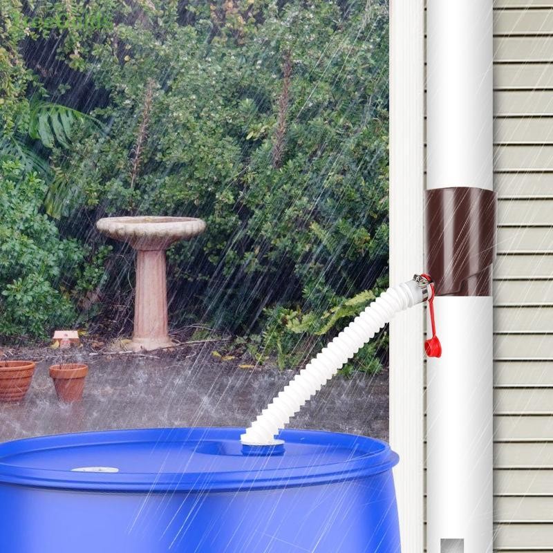 NEW Rain Water Collection System Yard Gutter Drain With Hose Rainwater ...