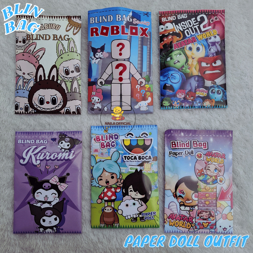 LAMINATED Blin Blind Bag Nail Paper Doll OutFit Special Series Roblox ...