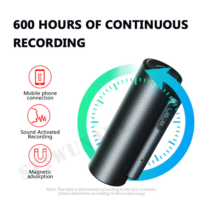 Mini voice recorder 600 hours digital recording device professional ...