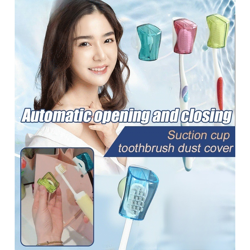 Suction Cup Toothbrush Cover Family Toothbrush Cover Dust Cover Open ...