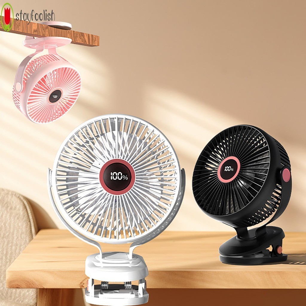 Portable Cooling Table Fan with Clip Strong Airflow USB Table Fan With ...