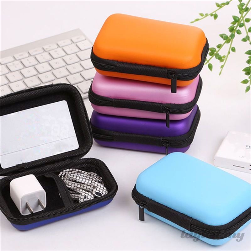 ღ Portable Earphone Bag Coin Purse Headphone Accessories Earbuds Memory ...