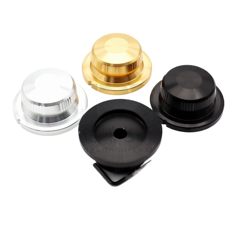 40 x 18MM All Aluminum Straw Hat Type Knob Cap Potentiometer Knob ...