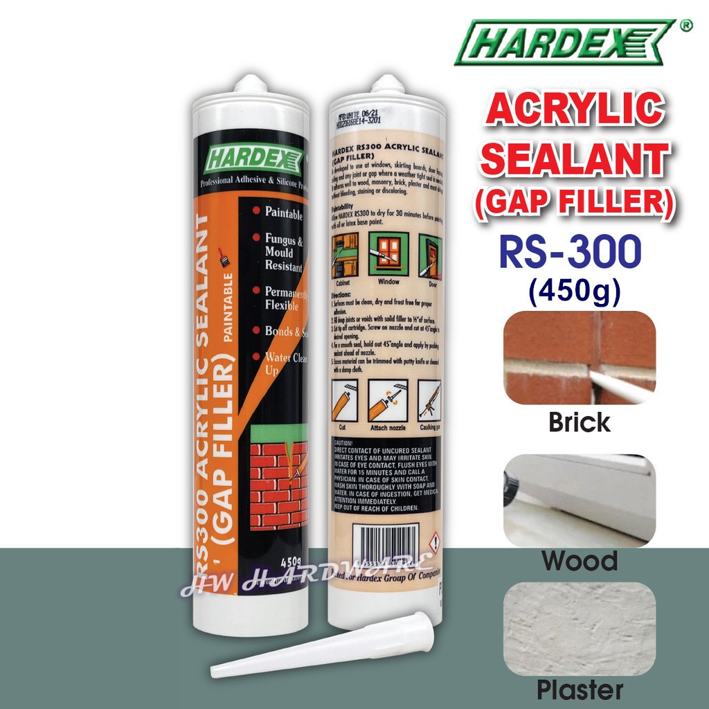 [100% ORIGINAL] HARDEX RS 300 ACRYLIC SEALANT (GAP FILLER ) PAINTABLE (WHITE) . | Shopee Malaysia