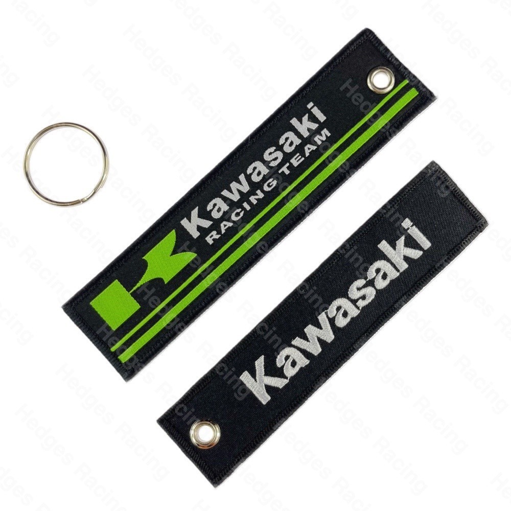 JDM Style KAWASAKI Motorcycle Keytag - Racing Keychain for Keys, ID Cards, and Badges - Fits ...