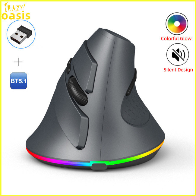 OAS Wireless Vertical Mouse Adjustable DPI 2.4GHz Wireless Mouse ...