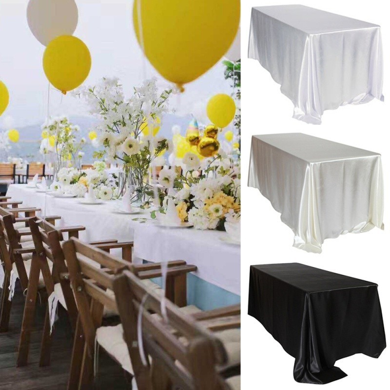 Wedding Satin Tablecloth Rectangle For Hotel Banquet Party Events ...