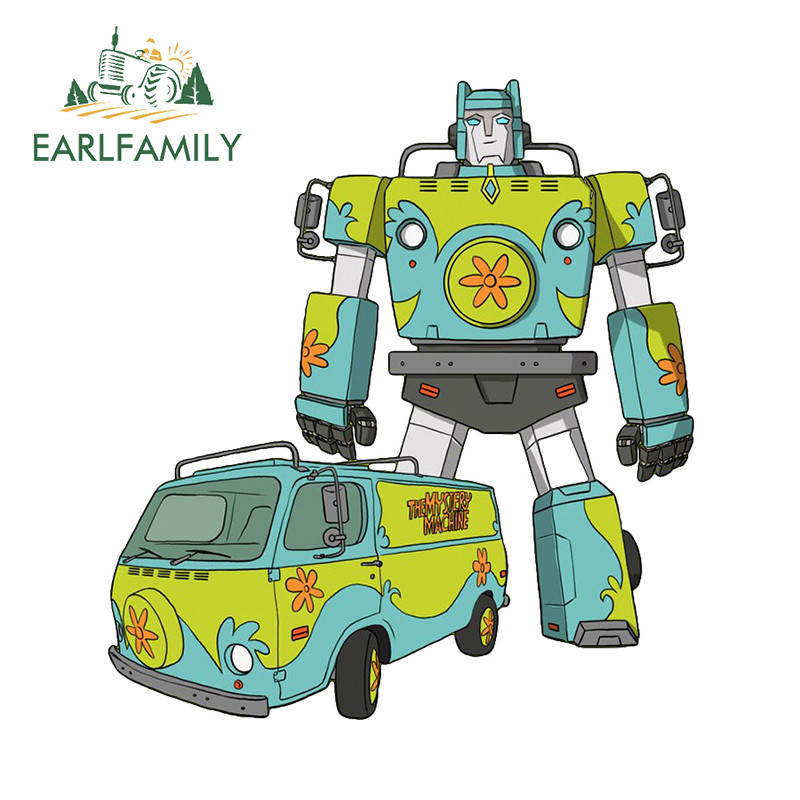 EARLFAMILY 13cm Transformers Car Stickers Fashionable Amusing Occlusion ...