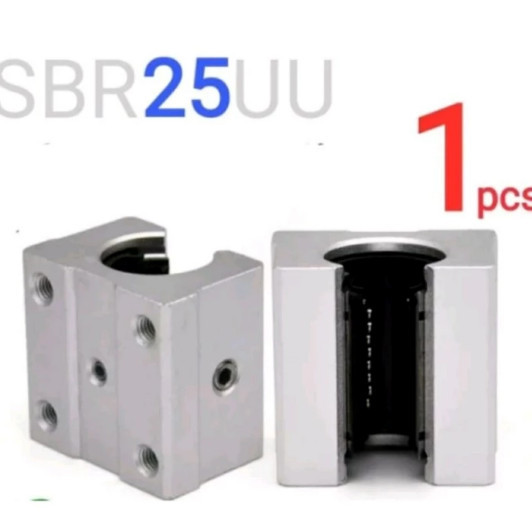 MESIN Ks99 SBR 25UU SBR25UU 25MM SHAFT LINEAR BALL BEARING RAIL CNC ...