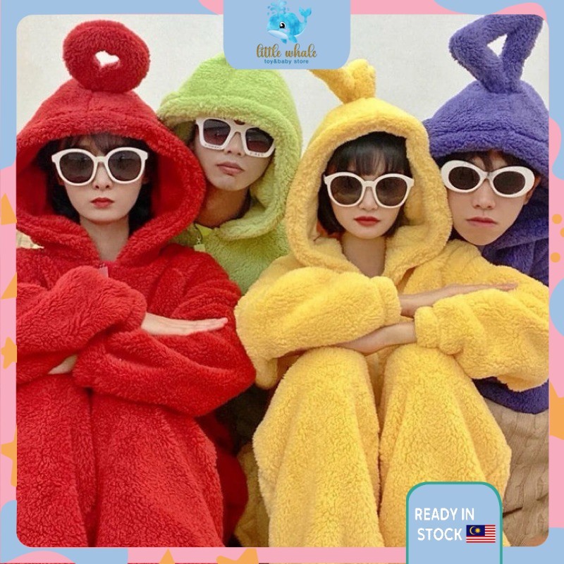 🐳Cartoon Teletubbies Costume Onesie Pajamas Cosplay Kid Aldult Unisex ...