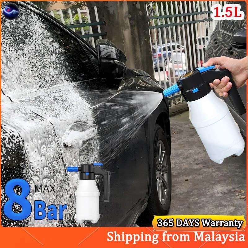 Electric Foam Sprayer 1.5L Electric Atomizer Sprayer Wireless Foaming Sprayer for Car Washing ...