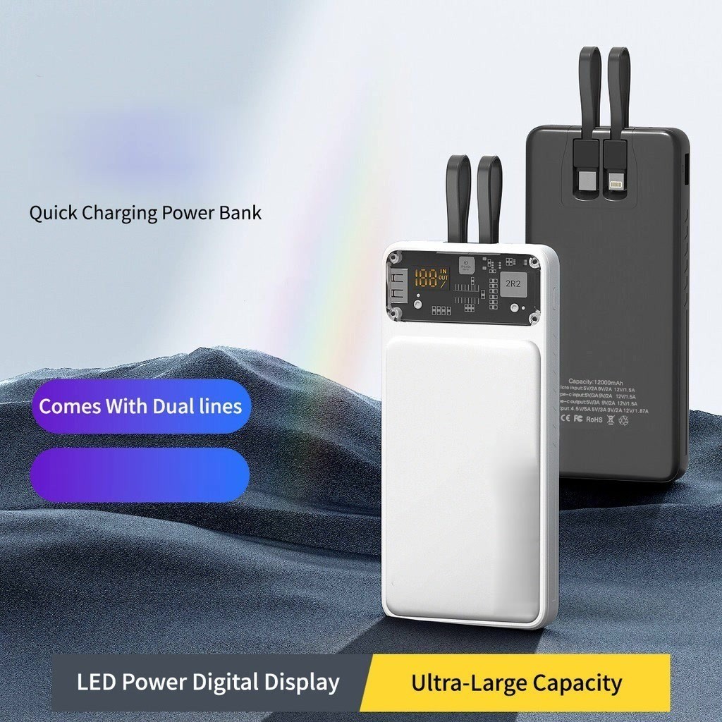 **Original 120W Fast Charger Powerbank DX159 | 20000mAh Portable | Dual ...