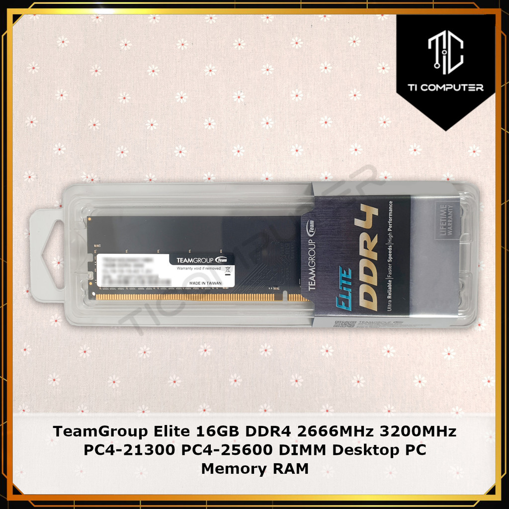New TeamGroup Elite 16GB DDR4 2666MHz 3200MHz PC4-21300 PC4-25600 DIMM ...