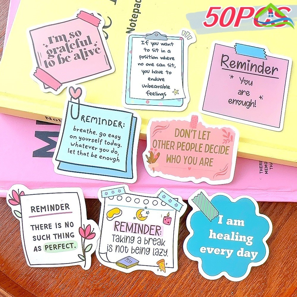 50Pcs/Set Inspirational Journaling Scrapbook Paper Labels for Adults ...