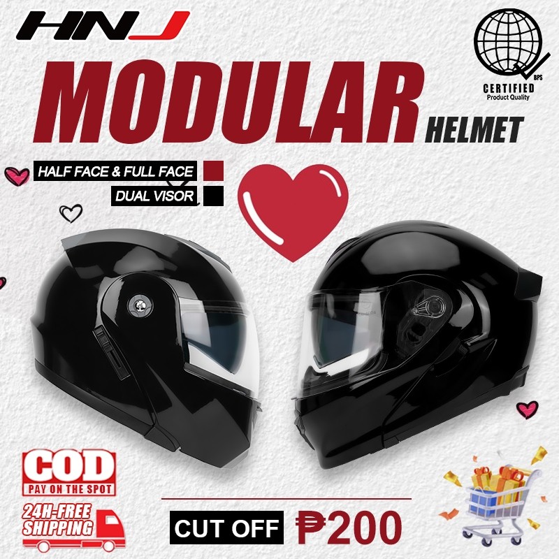 HNJ Modular Helmet Couple Couple Helmet For Woman Man Half Face Full ...