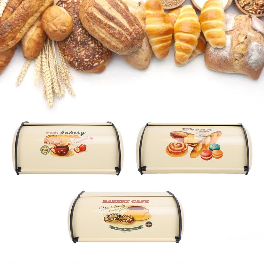 Stringlight Metal Bread Bin Stylish Easy Cleaning Box Champagne Color ...