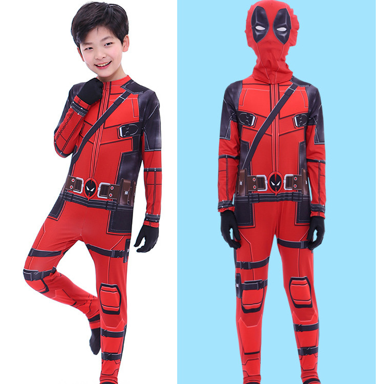 Superhero Deadpool Costume Kids Anime Movie Character Costume Cosplay ...