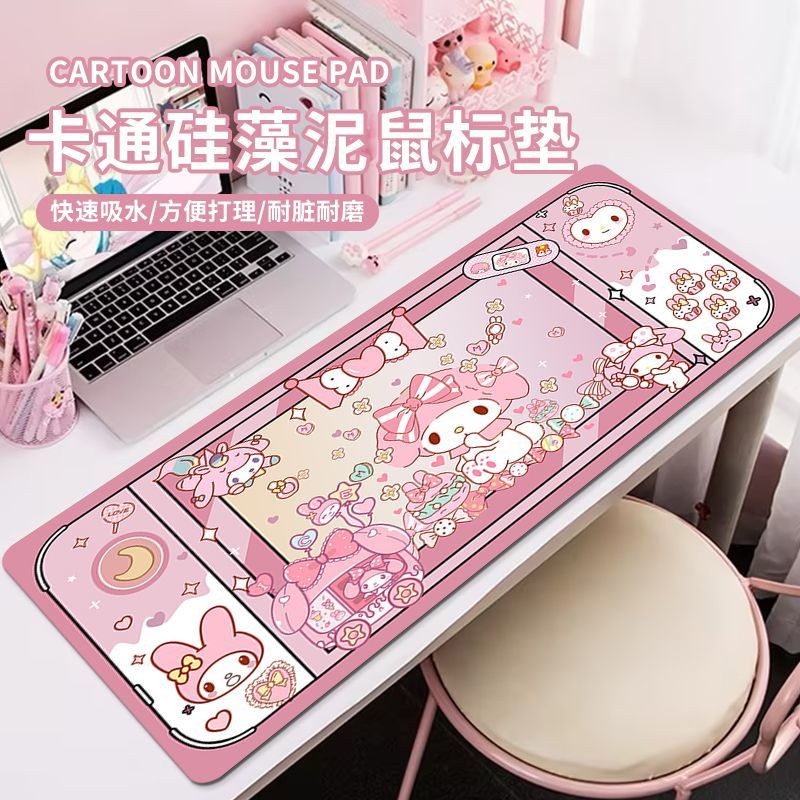 Kuromi Mouse Pad Oversized Cartoon Cute Large Size Girl Keyboard ...