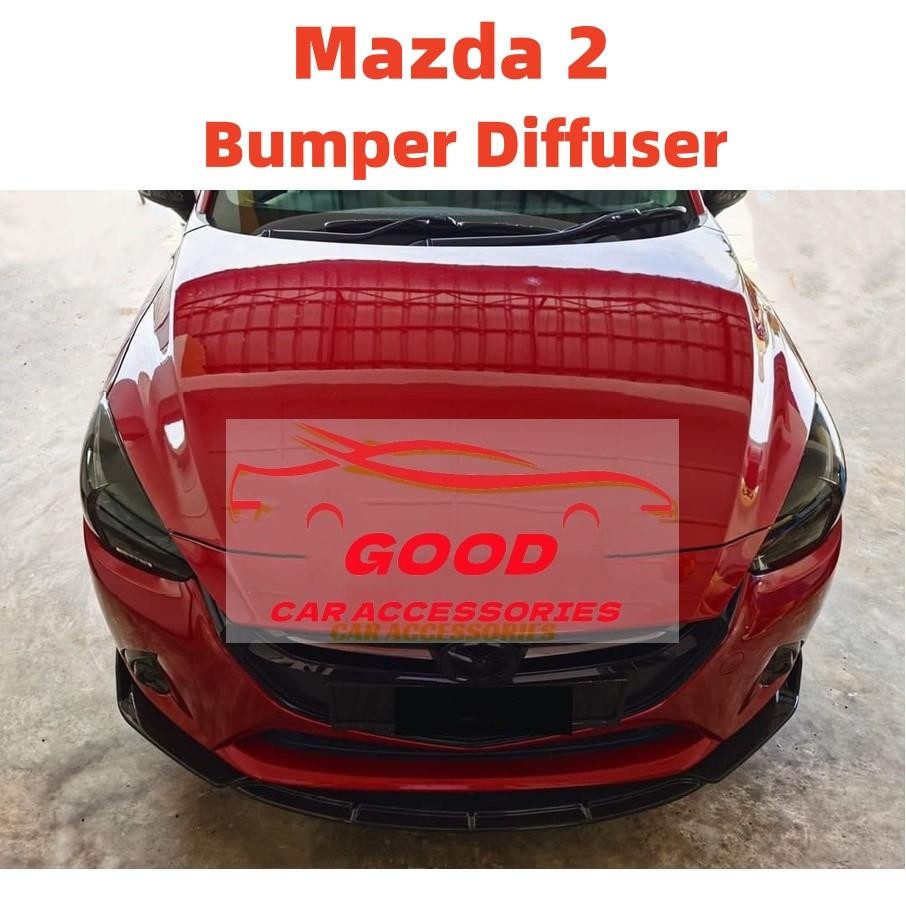 Mazda 2 Front Bumper Diffuser Lip Wrap Angle Splitters Side Skirt ...