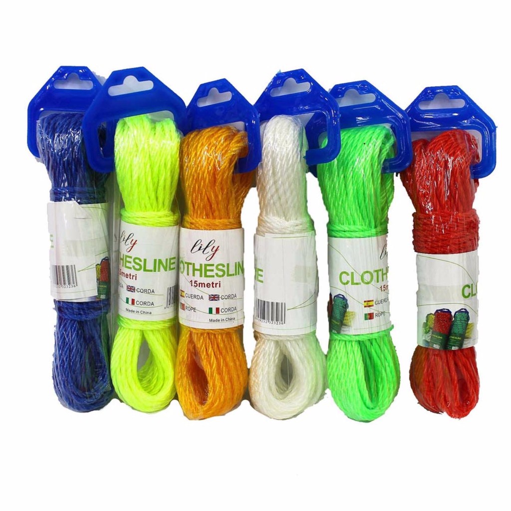 AS Nylon Laundry Washing Flexible Drying Clothesline String Rope (15m ...