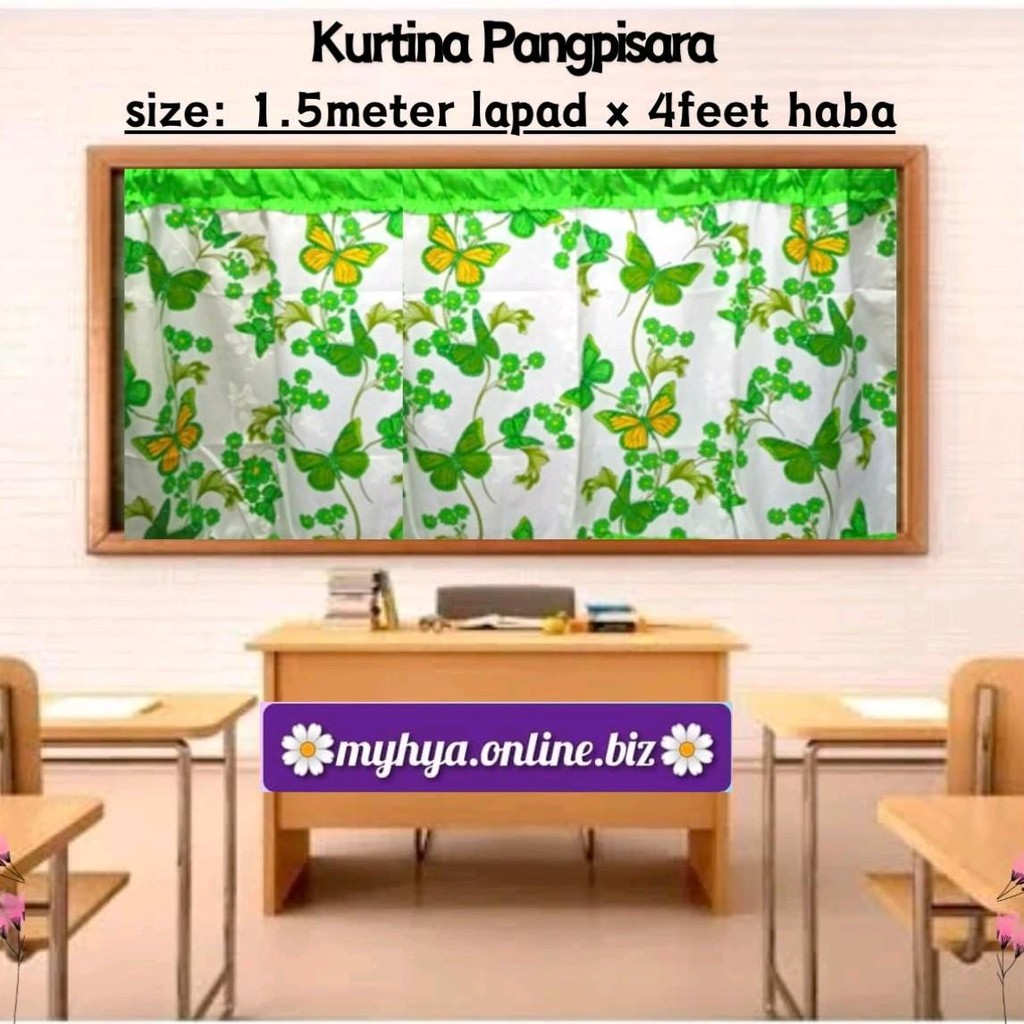 school chalkboard curtain butterfly design/ blackboard curtain 1.5m ...