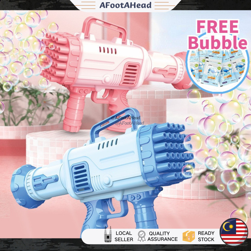 Electric Bubble Machine Bazooka Bubble Gun for Kids Gift Bubble Blowing ...