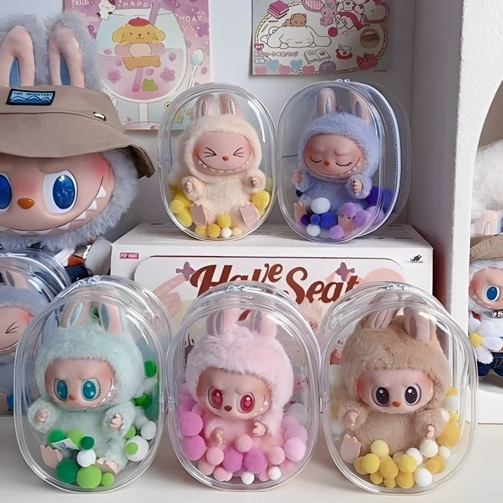 Labubu V2 V1 Thicken Transparent labubu blind box 保护套 Storage Box Case ...