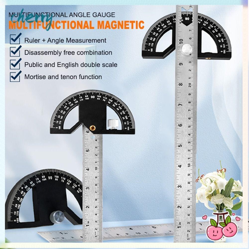 CHERRY Protractor Angle Finder, 8-Inch Adjustable Stainless Steel Angle ...