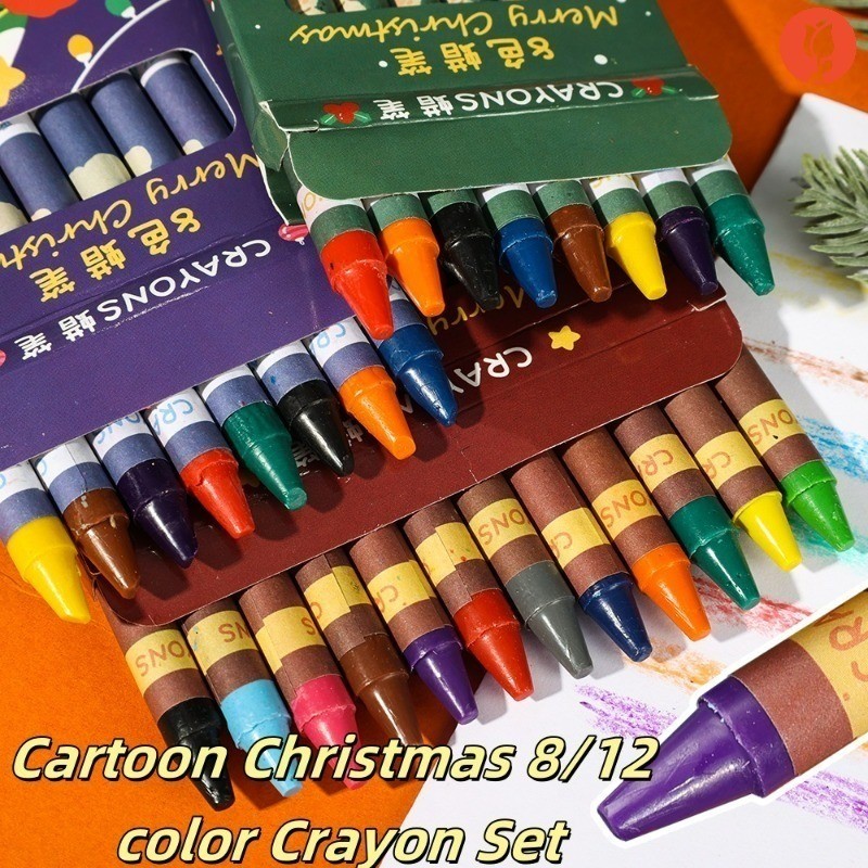 Vivid Enduring Art Creation Design Christmas Atmosphere Gift Crayons ...