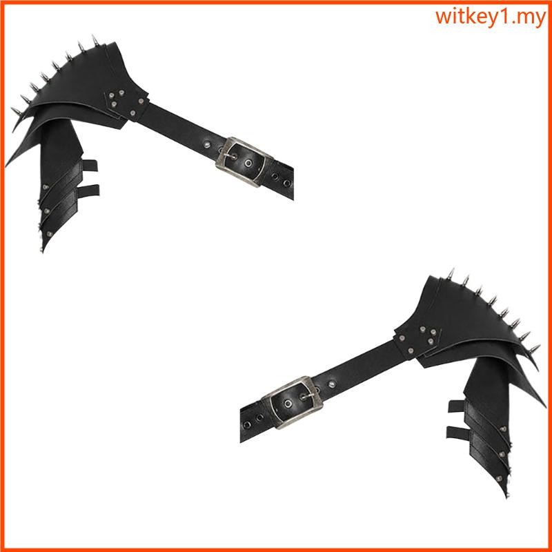 WIT Men Medieval Shoulder Armor Rivet Shoulder Guard Leather Arm ...