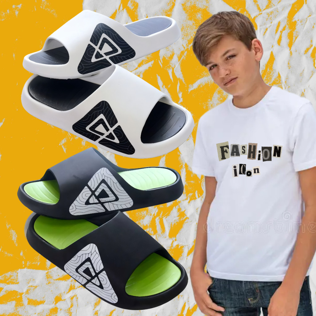 MonoClassic Youth Slipper Boy Teenager Non-Slip Soft Soled Outdoor ...