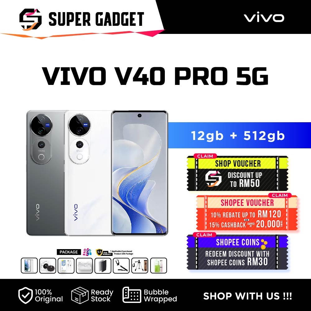 VIVO V40 PRO 5G [(12+12)GB RAM 512GB ROM] - ORIGINAL MALAYSIA | Shopee Malaysia