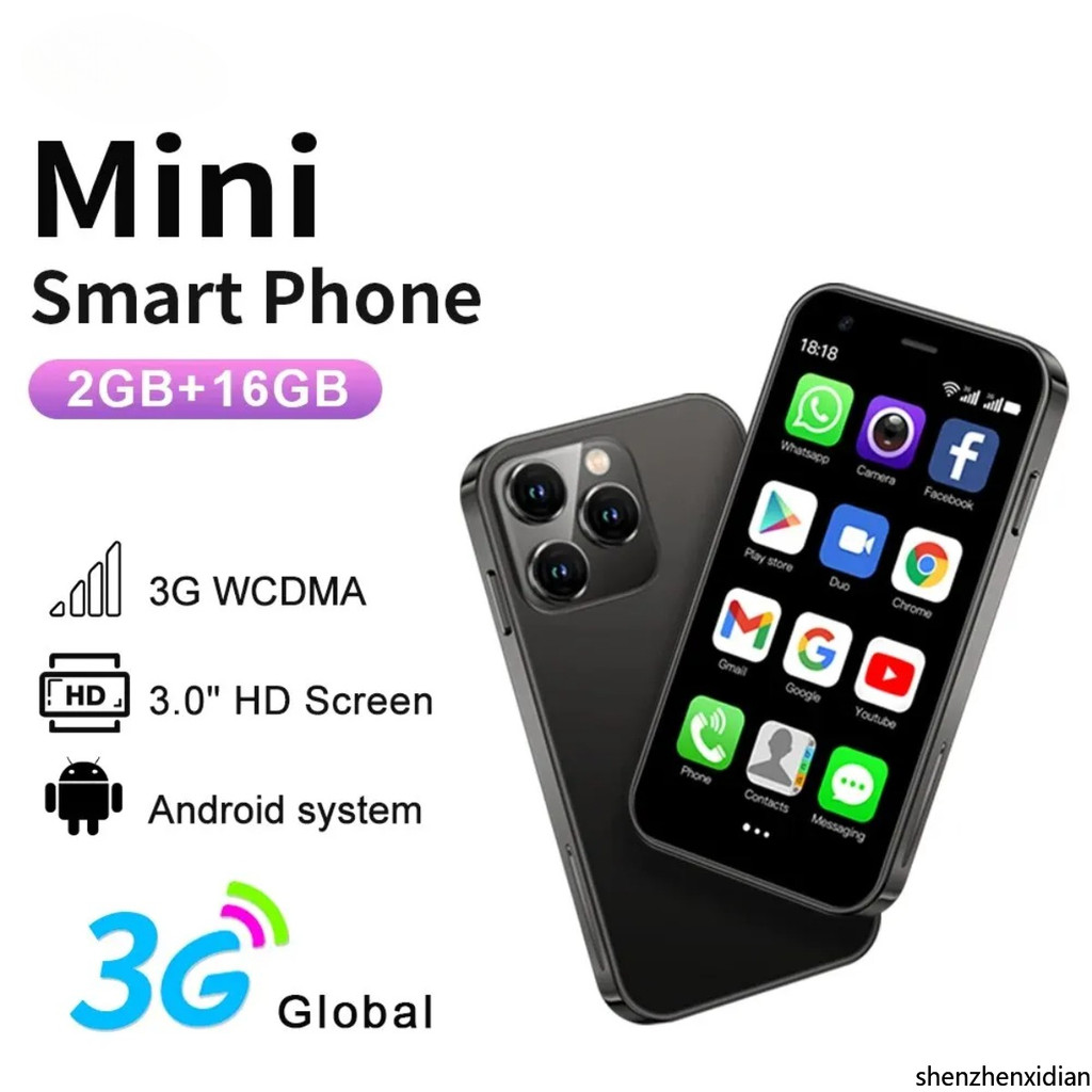 XS15 Mini Android 8.1 Smartphone 3.0 Inch Display 2GB RAM 16GB ROM Dual ...