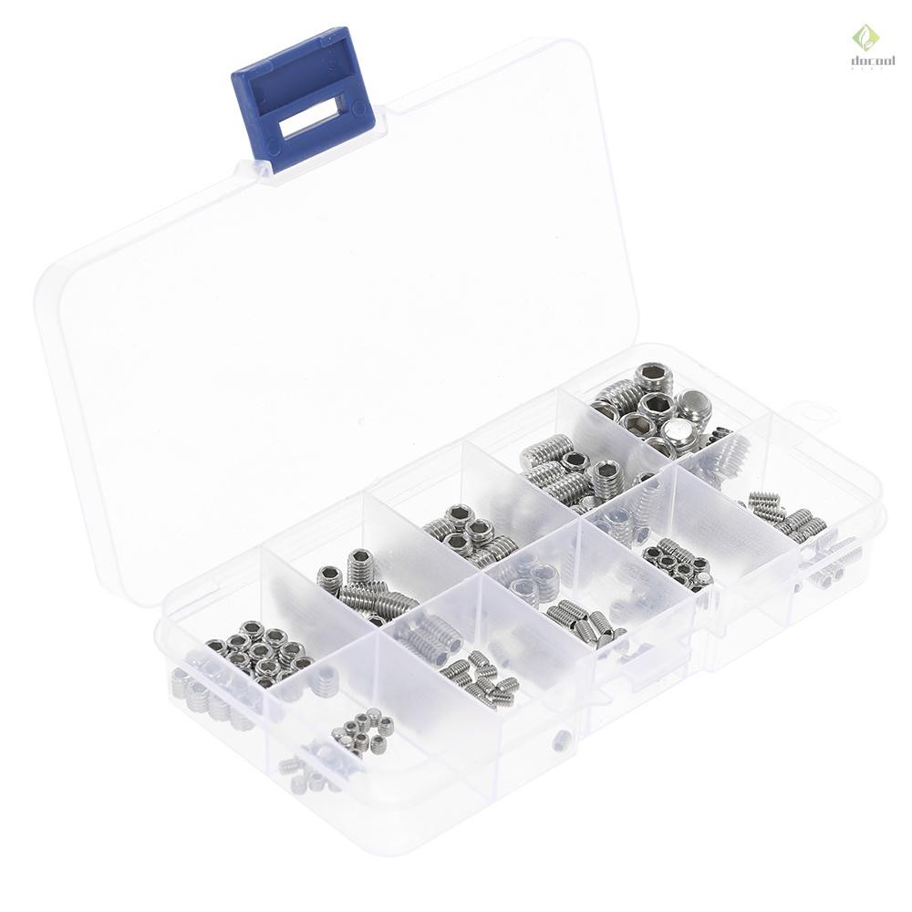 200pcs Stainless Steel Socket Screws Allen Head Socket Hex Set Grub ...