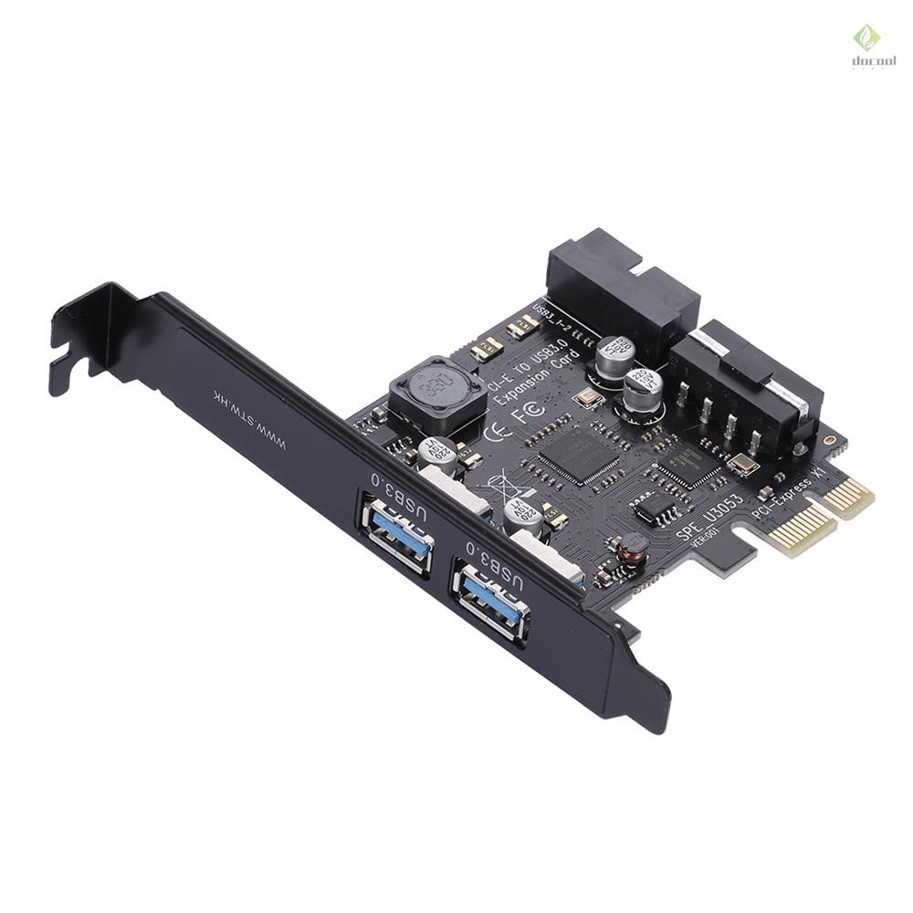 STW PCI-E to USB 3.0 2-Port PCI Express Card Mini PCI-E USB 3.0 Hub Controller Adapter with ...