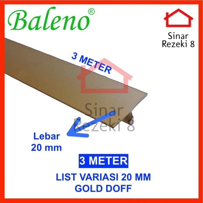 List Of Variations T 20mm GOLD DOFF/Lis Aluminum Edging Gap Cover Matte ...