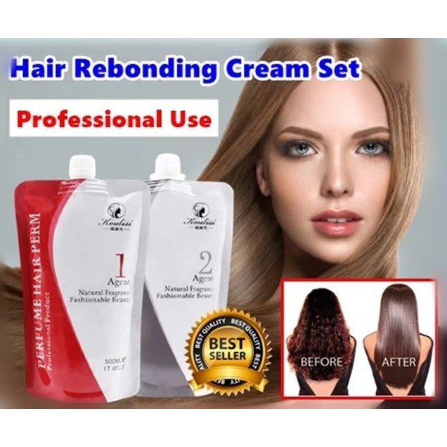 Hair Rebonding Cream Salon Perm Lotion and Softening Neutralizer Paste ...