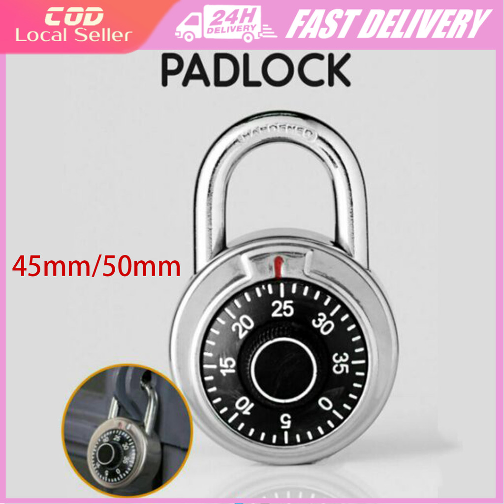 Stainless Steel Digit Combination Code Rotary Padlock Retro Turntable ...