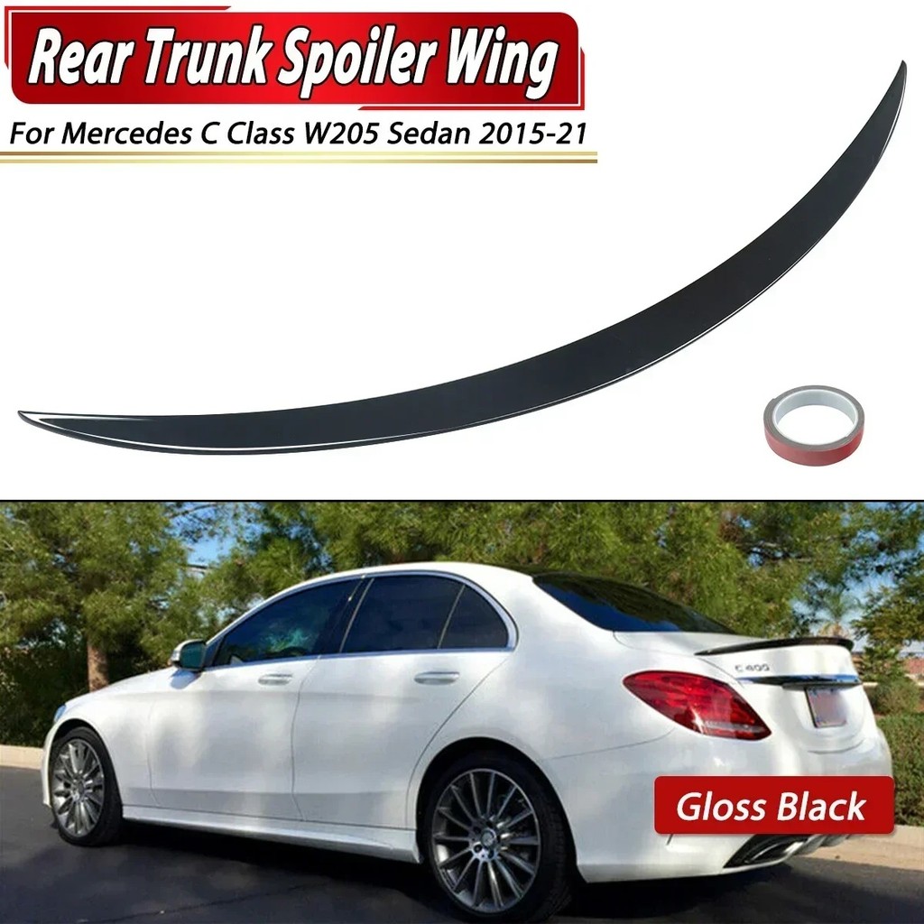 W205 4Door Sedan C63 C43 Style For Mercedes-Benz C-Class Rear Spoiler ...