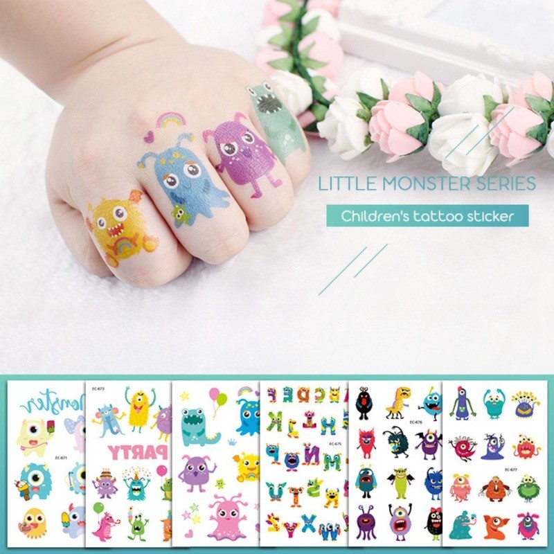 Waterproof Tattoo Stickers Cartoon Kids Tattoo Stickers Personalized ...