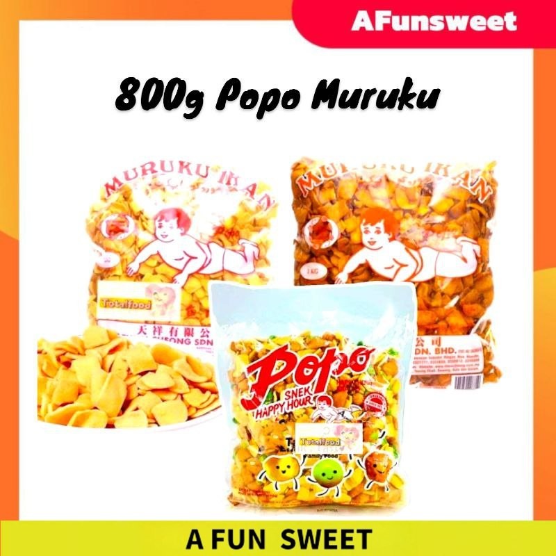 PoPo Muruku Ikan Biskut Snack [Original / Sweet & Spicy] 400g /800g ...