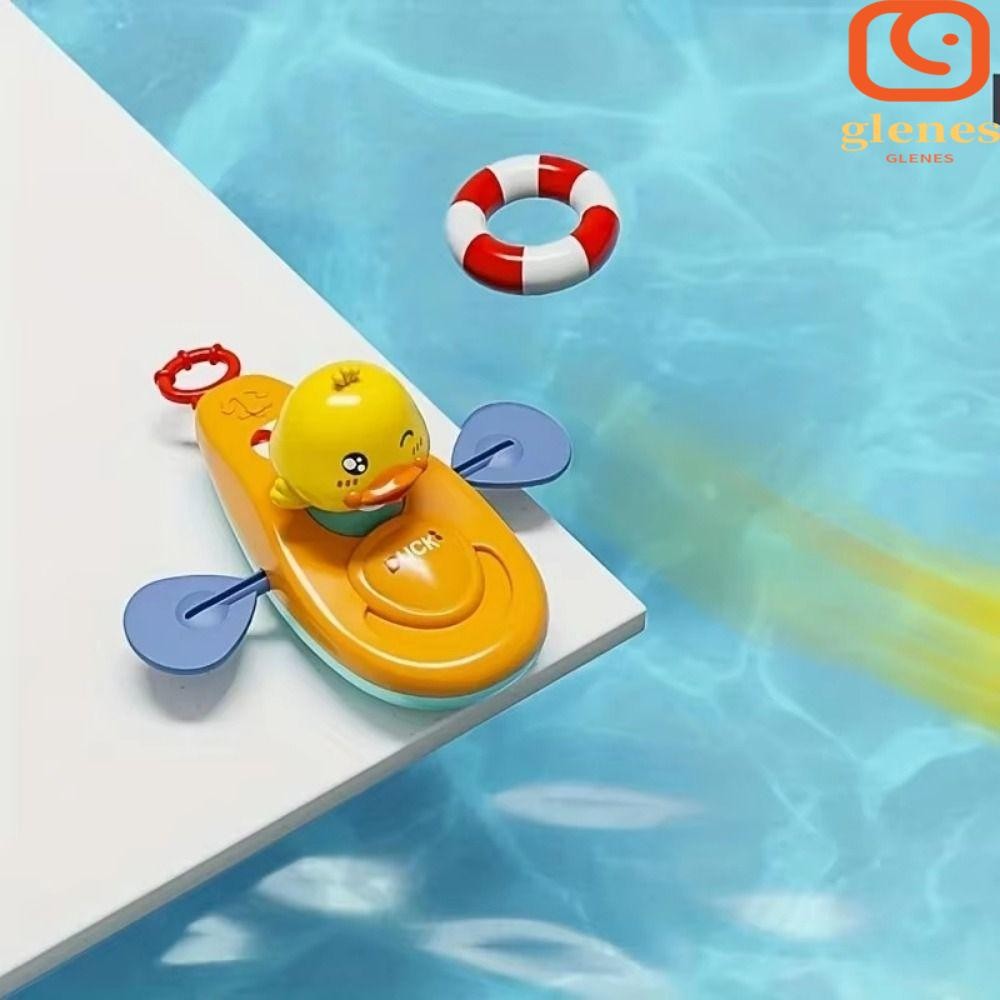 GLENES 2pcs Cute Duck Float Toy, Swim Duck Shaped Creative Rowing Boat ...