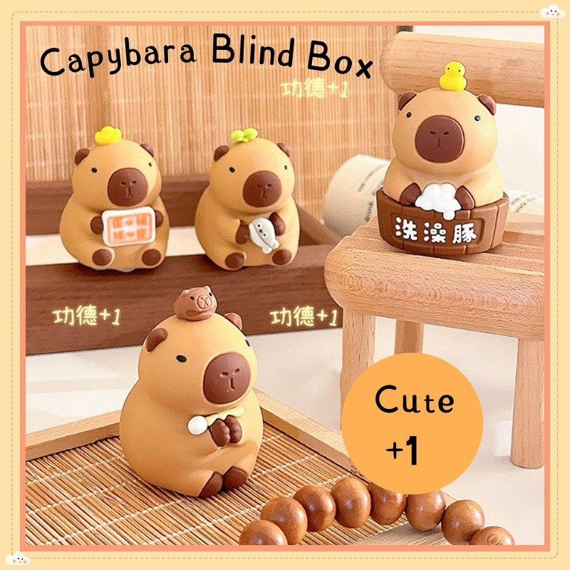 Capybara Plush Toy Blind Box Figure Plushie Action Toys Office Car Doll ...