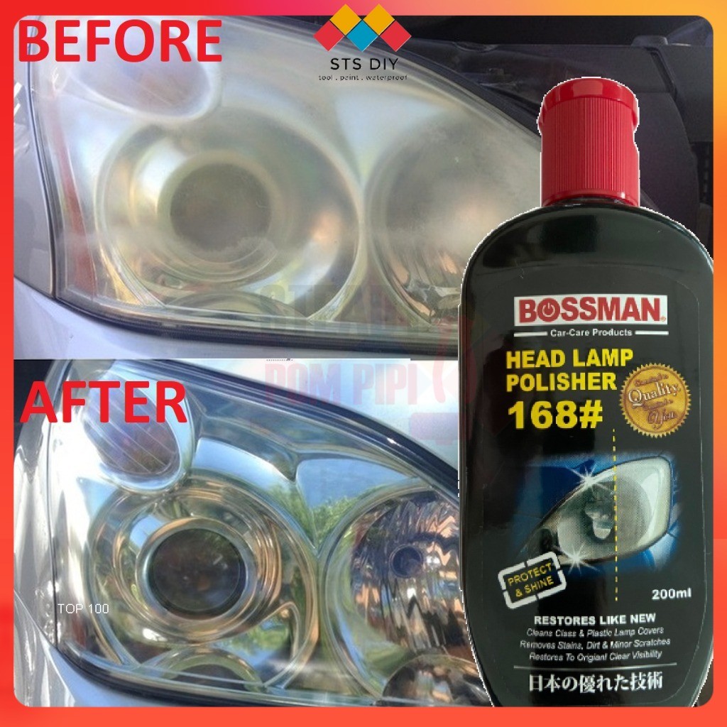 BOSSMAN 200ML BLP-168-02 HEAD LAMP POLISHER l CAR HEADLAMP CLEANER l ...