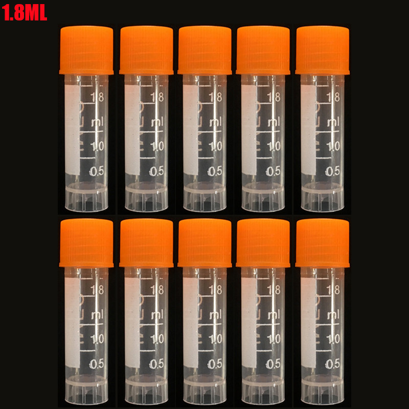 10PCS Laboratory Tube with Screw Cap Multifunctional Plastic ...