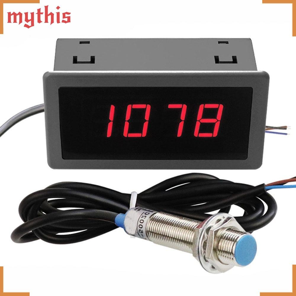 [MYTHIS] Digital LED Motor Tachometer, 4 Digit Red RPM Speed Measure ...