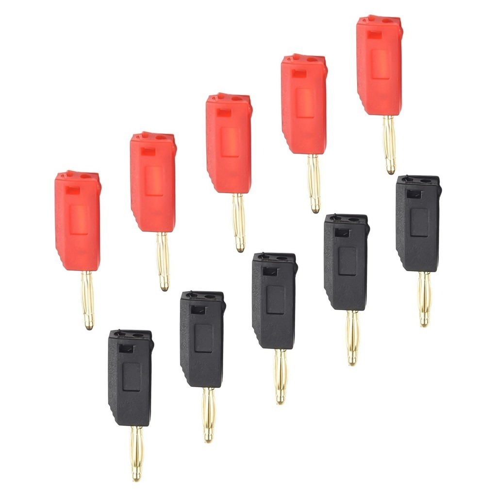 [JTFY] 10PCS 2MM Banana Plug Stackable Gold Plating Electrical Terminal ...