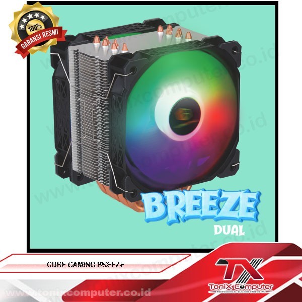 Cube GAMING BREEZE | Cpu Cooler AMD & Intel | Dual | Single | Shopee ...